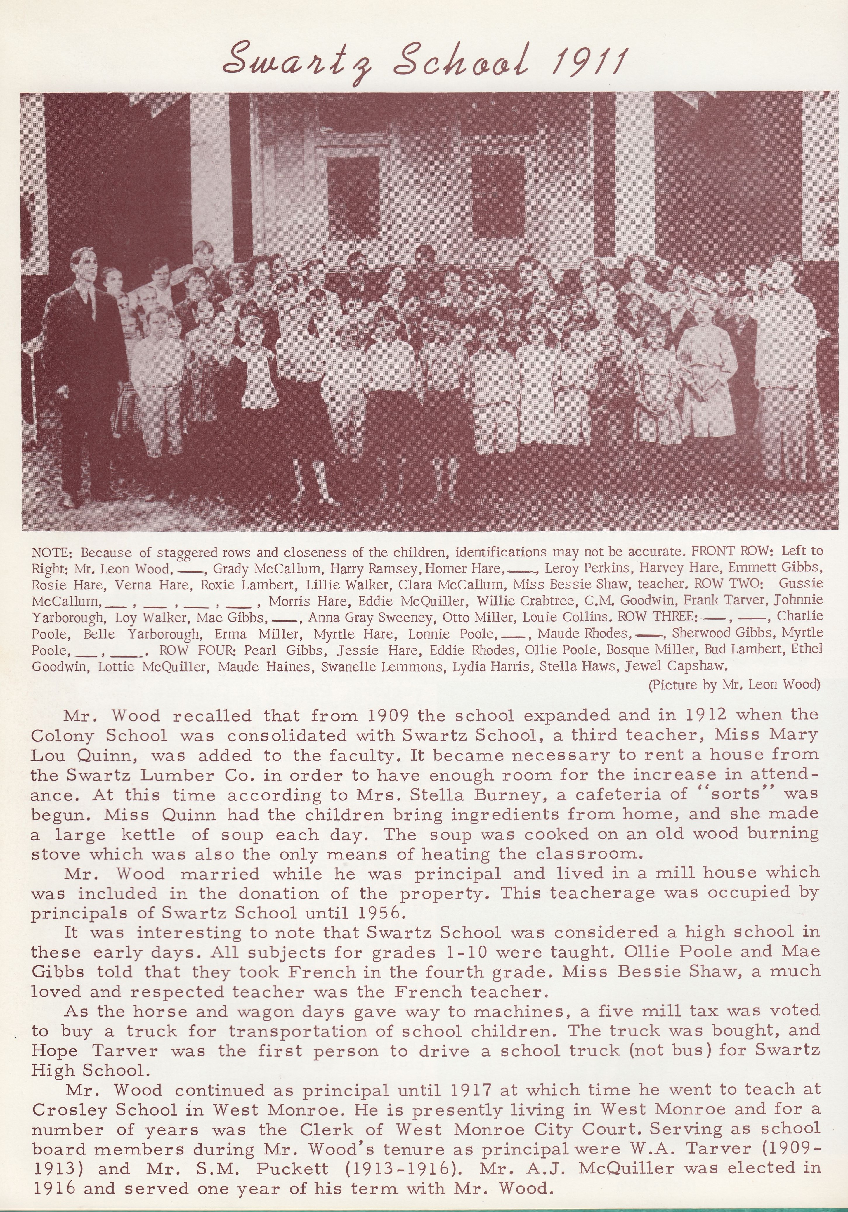 A History of Swartz School – Part 1 – Ouachita Parish History Tidbits