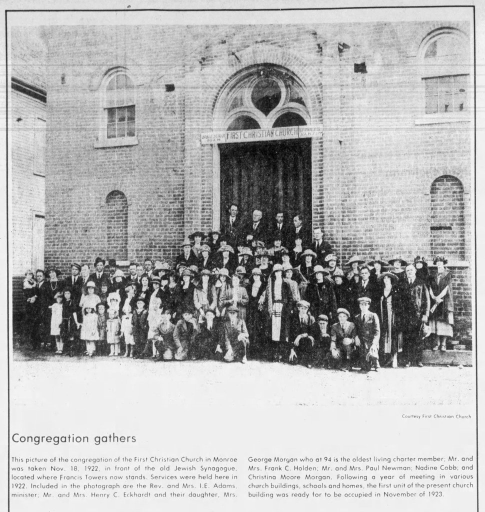 An Early Congregation Photo of the First Christian Church – Ouachita ...