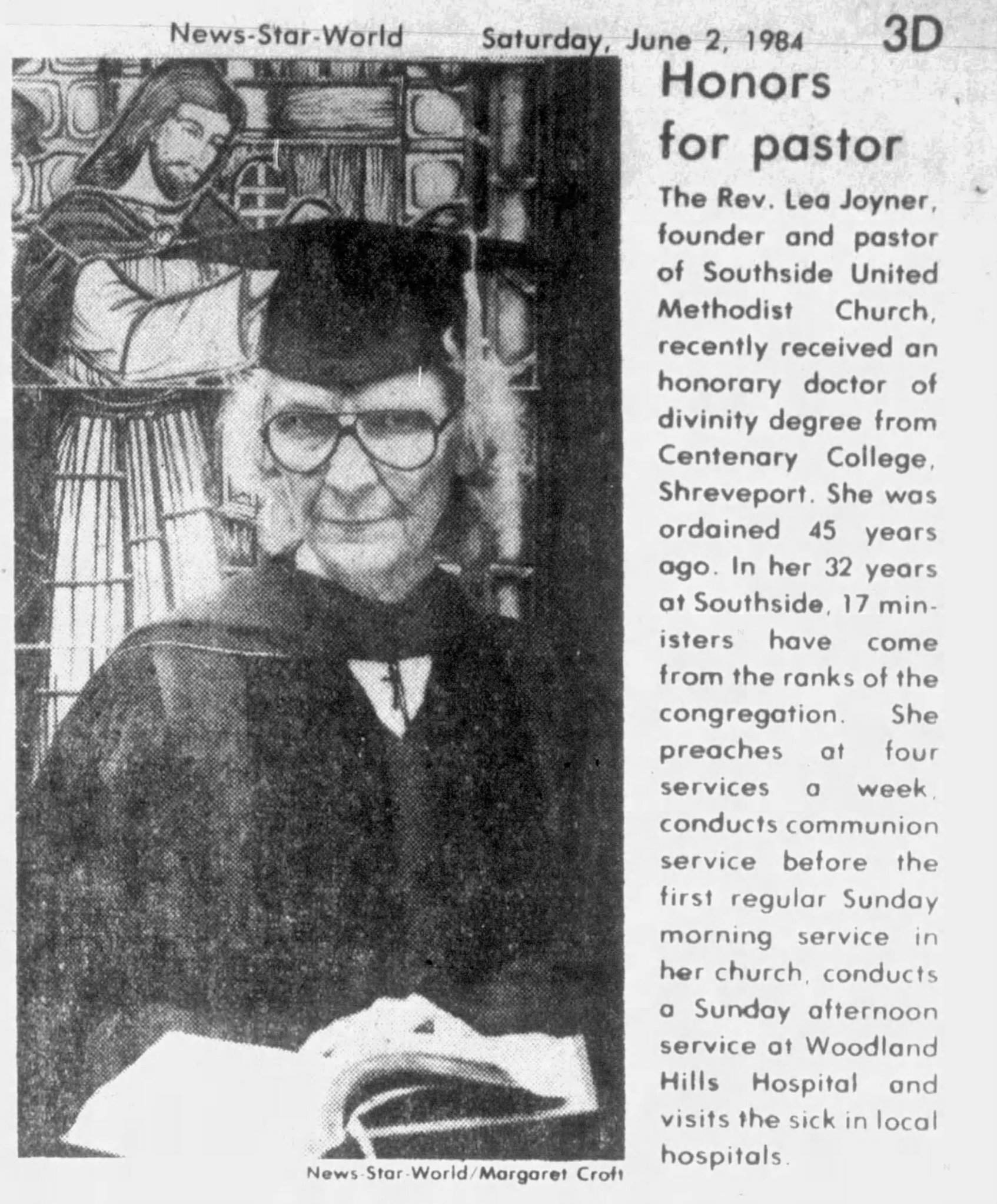 Rev. Joyner Gets an Honorary Degree – Ouachita Parish History Tidbits